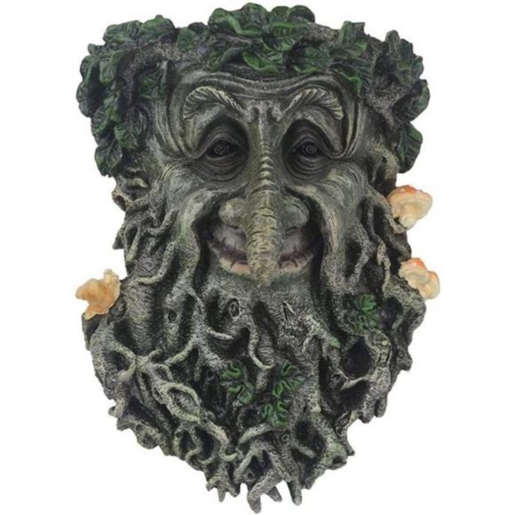 Accents | Tree Face Sculpture Flower Planter Pot Handpainted Greenman ...